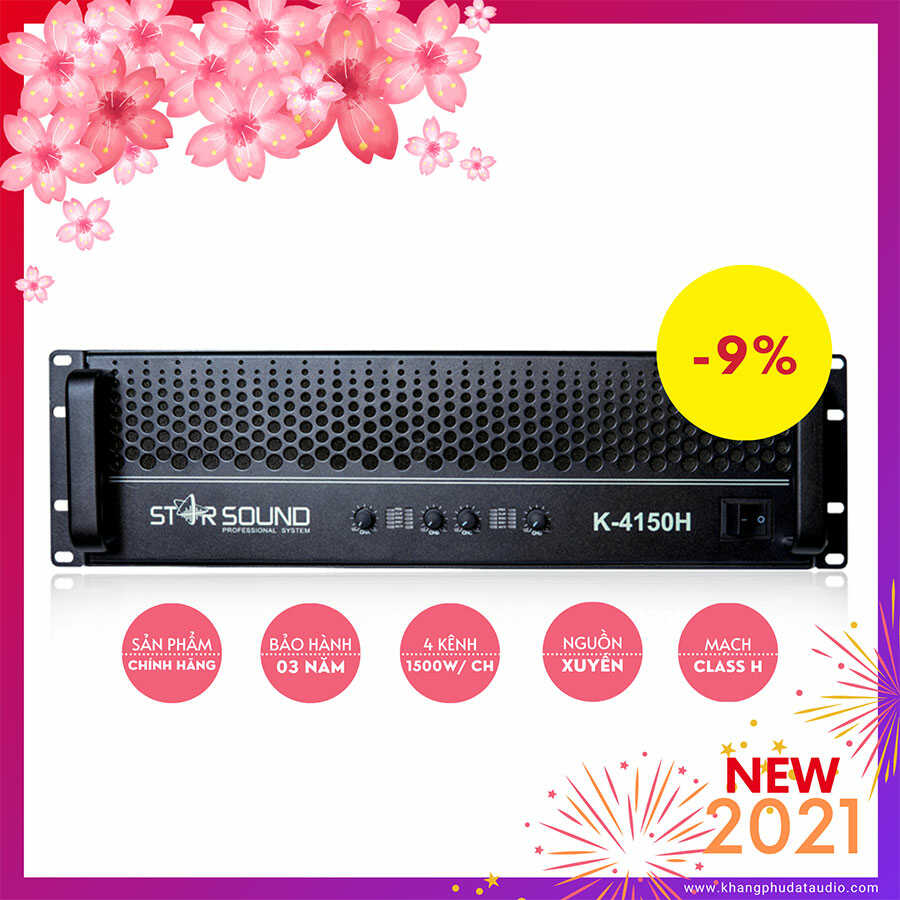Cục đẩy Star Sound K-4150H công suất lớn,u00 BH 3 năm CHÍNH HÃNG